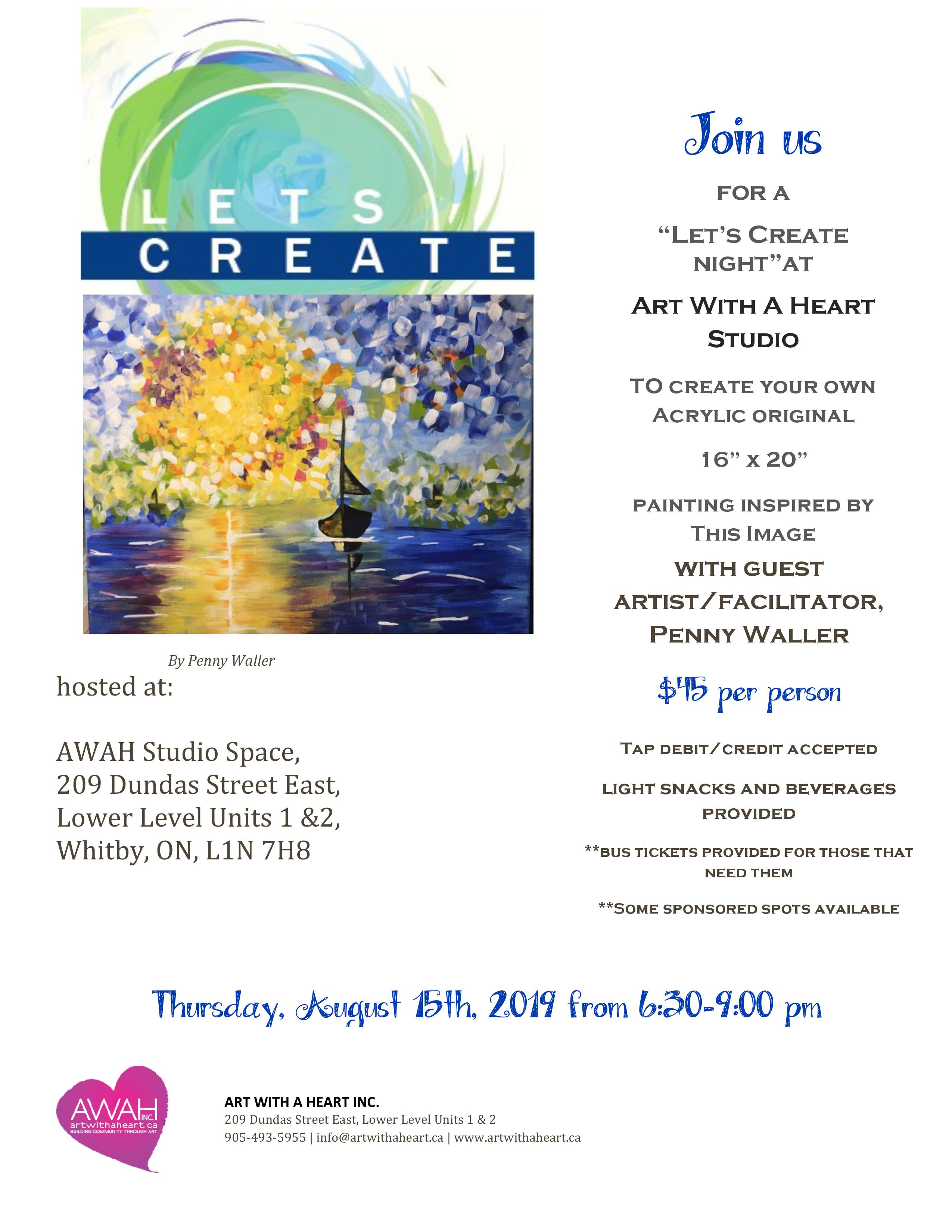 Penny Waller Sailboat on Water Summer 2019 | Art With A Heart's Let's ...